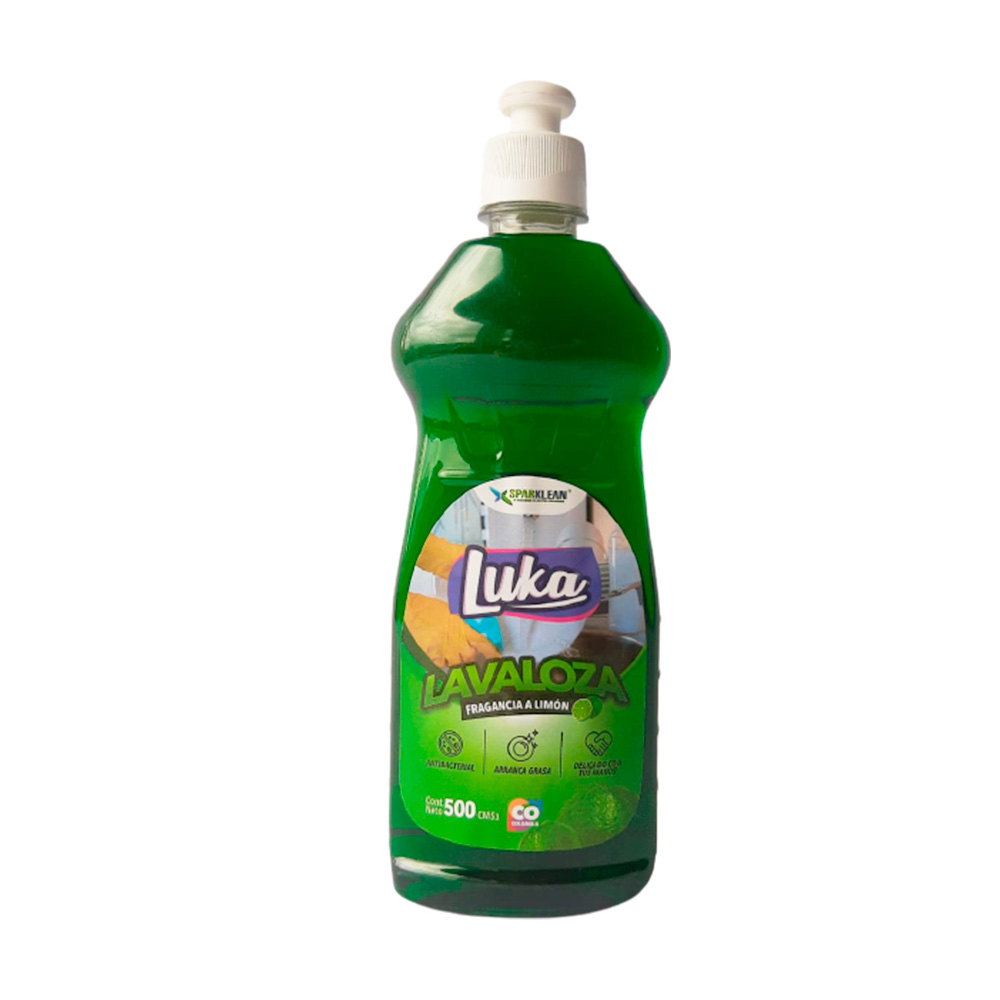 LAVALOZA LUKA VERDE LIMÓN X 500 ML - Sparklean S.A.S